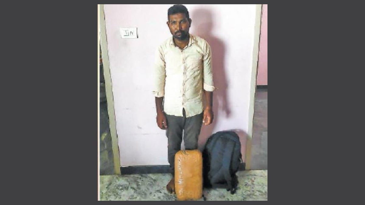 சிறையில் உள்ள ரவுடிகளுக்கு ரயிலில் கஞ்சா கடத்தல்... போலி எஸ்.ஐ கைது ...